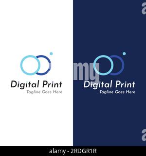 Abstract colorful logo digital printing, printing services, media ...