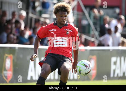 Mathis Lambourde of Stade Rennais during the Amical 2023 between Stade ...