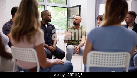 Multicultural Group Young Counseling Therapy. Diverse People Stock ...