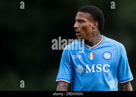 Michael Folorunsho of SSC Napoli looks on during the pre-season ...