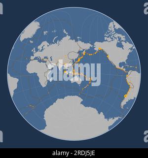 Shape of the Banda Sea tectonic plate on the solid contour map in the ...