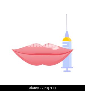 Lip augmentation, illustration Stock Photo - Alamy