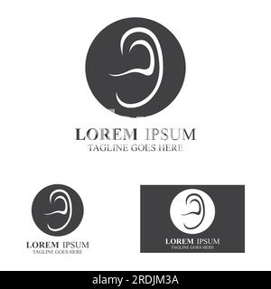 Drawing of ear and sound waves, vector illustration Stock Vector Image ...