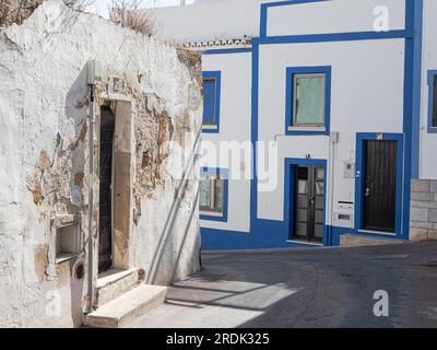 Delapidated houses Rua Henrique Caldo Albufeira old town Portugal Stock ...