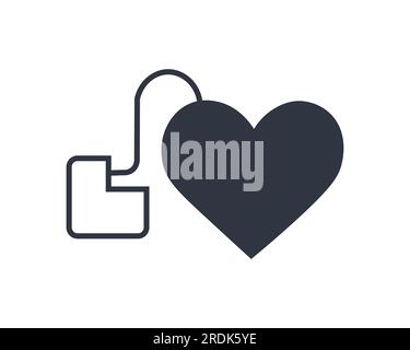 Cardiovascular defibrillator icon outline vector. Patient cardiac ...