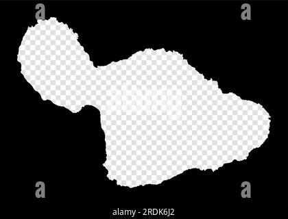 Maui island map of Hawaii. Simple outline. Vector hand drawn simplified ...