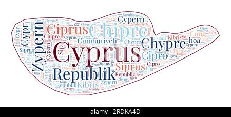 Map of Cyprus - shape and name in one line Stock Vector Image & Art - Alamy