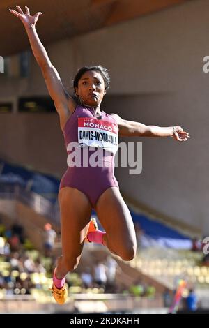 Tara Davis-Woodhall, of the United States, competes in the Women's long ...