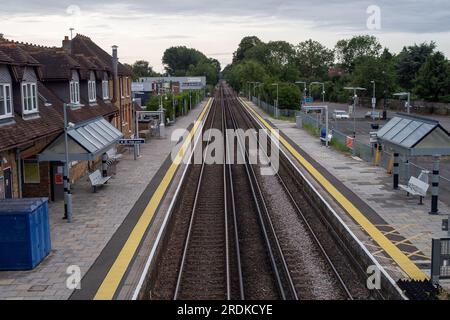 Datchet, UK. 22nd July, 2023. A level crossing at Datchet Railway ...