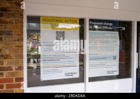 Datchet, UK. 22nd July, 2023. A level crossing at Datchet Railway ...