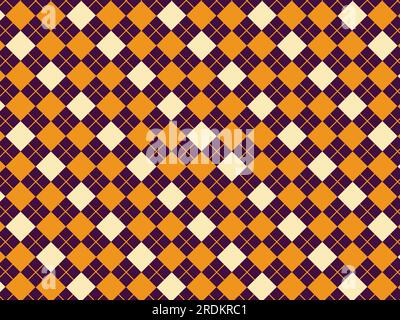 Checkerboard pattern. Orange and white. Geometric grid. Vector ...