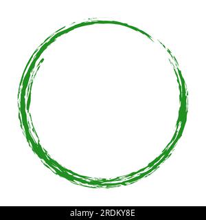 Paintbrush, paint stroke circle element - stock vector illustration ...