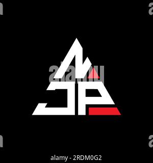 NJP triangle letter logo design with triangle shape. NJP triangle logo ...