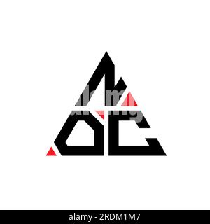 NOC triangle letter logo design with triangle shape. NOC triangle logo ...