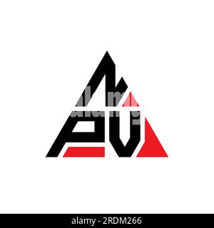 NPV triangle letter logo design with triangle shape. NPV triangle logo ...