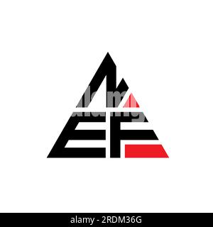 NEF letter logo design with polygon shape. NEF polygon and cube shape ...