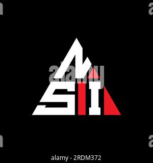 NSI triangle letter logo design with triangle shape. NSI triangle logo ...