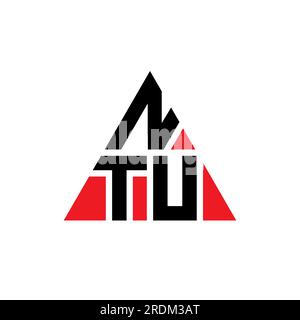 NTU triangle letter logo design with triangle shape. NTU triangle logo ...