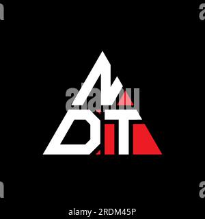 NDT triangle letter logo design with triangle shape. NDT triangle logo ...