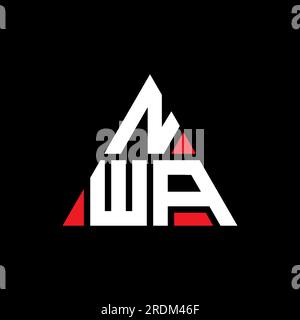 NWA triangle letter logo design with triangle shape. NWA triangle logo ...