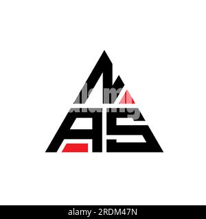 NAS triangle letter logo design with triangle shape. NAS triangle logo ...