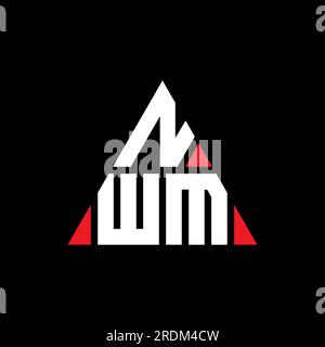 NWM letter logo design with polygon shape. NWM polygon and cube shape ...