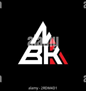 NBK triangle letter logo design with triangle shape. NBK triangle logo ...