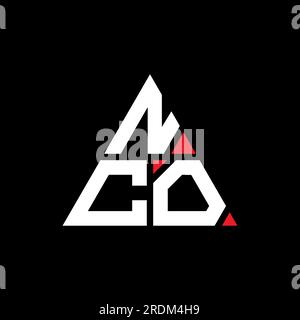 NCO triangle letter logo design with triangle shape. NCO triangle logo ...