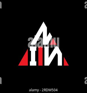 NIN triangle letter logo design with triangle shape. NIN triangle logo ...