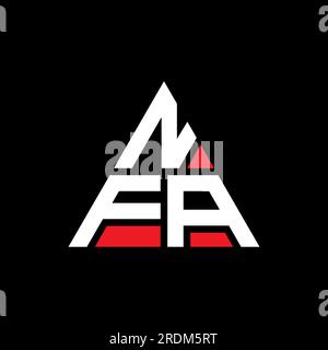 NFA triangle letter logo design with triangle shape. NFA triangle logo ...