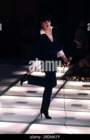 Liza Minnelli, American actress, singer, dancer, during a TV ...