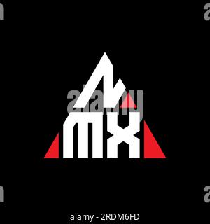 NMX triangle letter logo design with triangle shape. NMX triangle logo ...