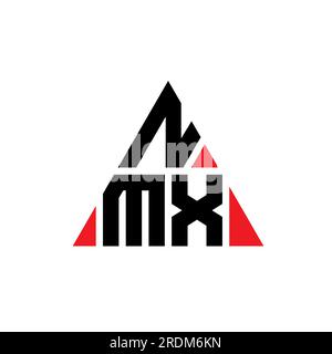 NMX triangle letter logo design with triangle shape. NMX triangle logo ...