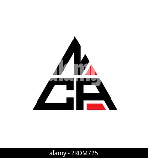 NCA triangle letter logo design with triangle shape. NCA triangle logo ...