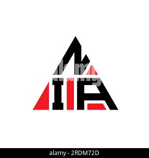 NIA triangle letter logo design with triangle shape. NIA triangle logo ...