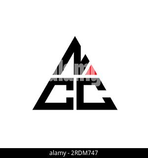 NCC triangle letter logo design with triangle shape. NCC triangle logo ...