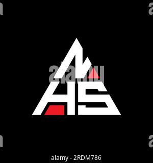 NHS triangle letter logo design with triangle shape. NHS triangle logo ...
