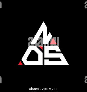 NOS triangle letter logo design with triangle shape. NOS triangle logo ...