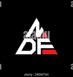 NDF triangle letter logo design with triangle shape. NDF triangle logo ...