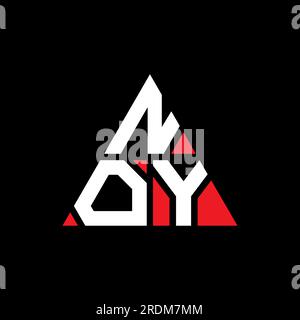 NOY triangle letter logo design with triangle shape. NOY triangle logo ...