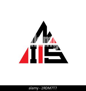 NIS triangle letter logo design with triangle shape. NIS triangle logo ...