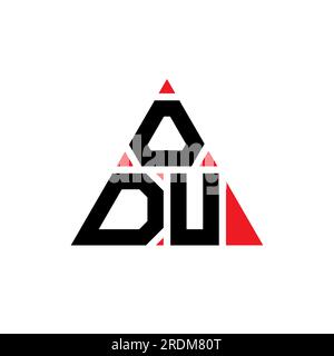 ODU triangle letter logo design with triangle shape. ODU triangle logo ...