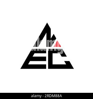 NEC letter logo design with polygon shape. NEC polygon and cube shape ...