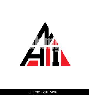 NHI triangle letter logo design with triangle shape. NHI triangle logo ...