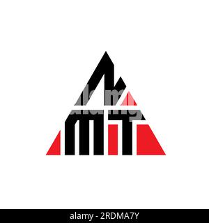 NMT triangle letter logo design with triangle shape. NMT triangle logo ...