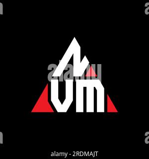 NVM triangle letter logo design with triangle shape. NVM triangle logo ...