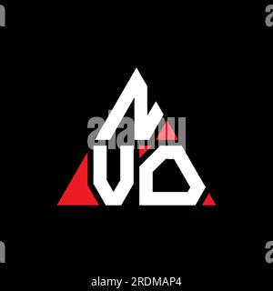NVO triangle letter logo design with triangle shape. NVO triangle logo ...