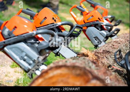 Daldorf, Germany. 22nd July, 2023. A participant of the competition ...