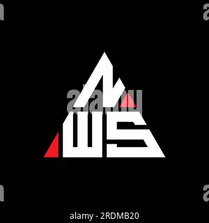 NWS triangle letter logo design with triangle shape. NWS triangle logo ...