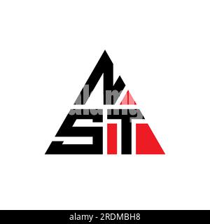 NST triangle letter logo design with triangle shape. NST triangle logo ...